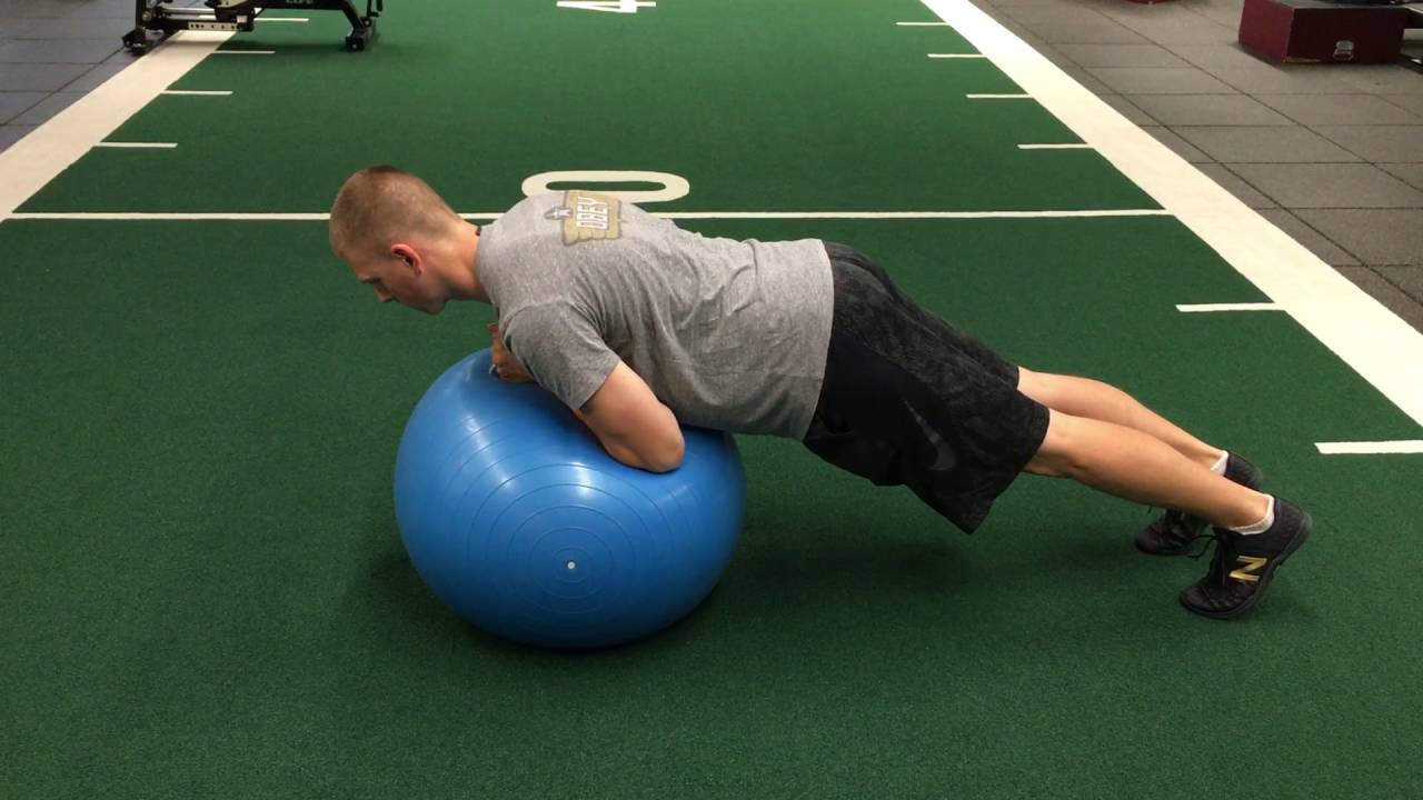 Isometric Swiss Ball Rollout - YouTube