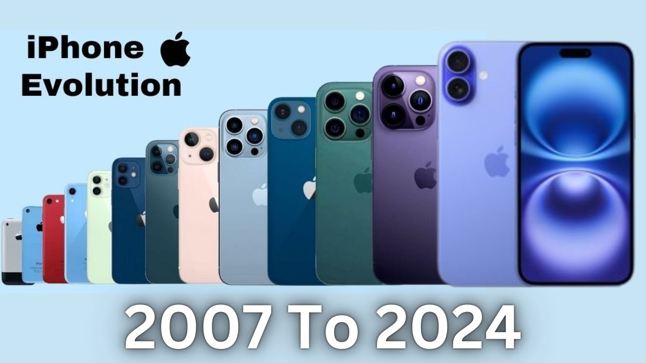 Evolution of iPhone All iPhones List in 2007-2024 #iphone16 # ...