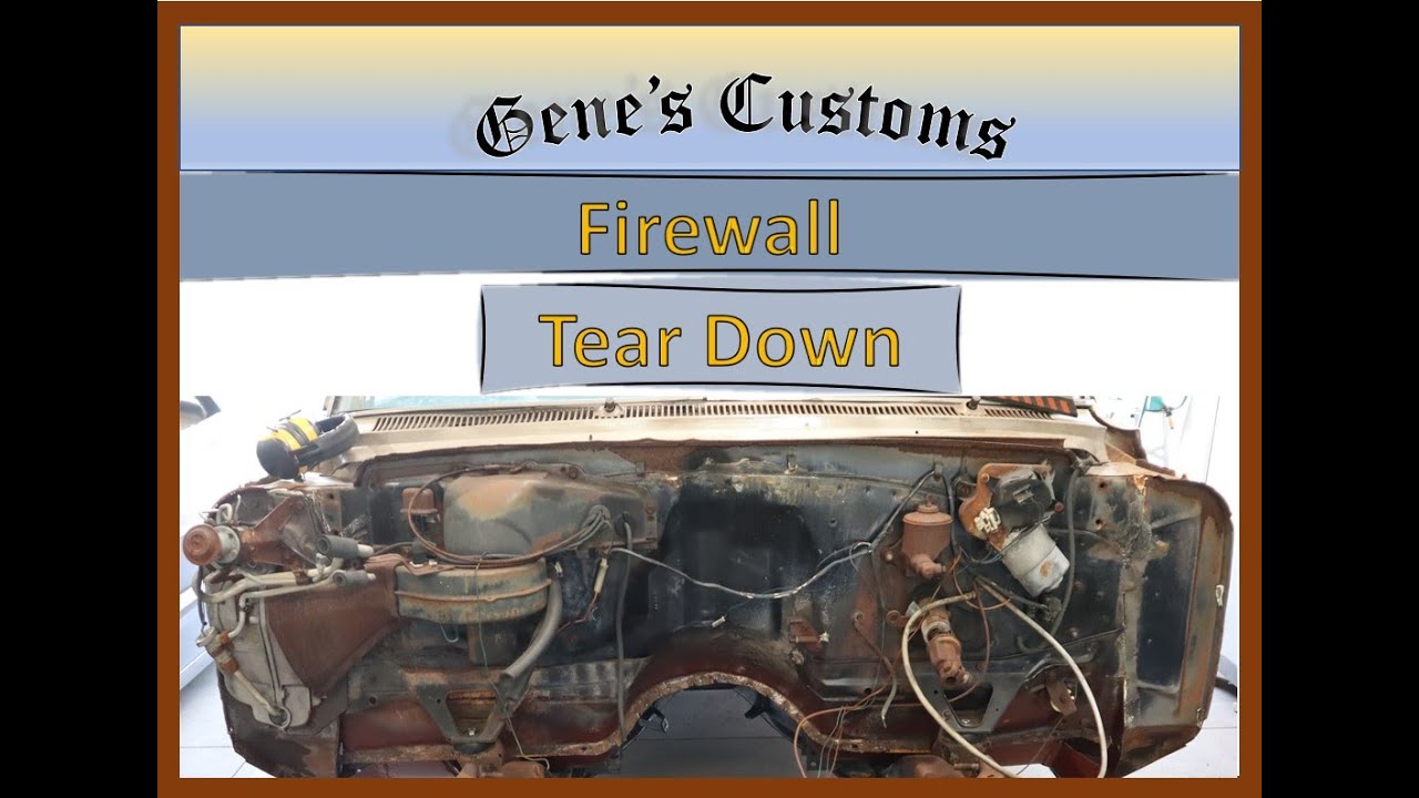 1964 Impala Wagon Firewall Disassemble - YouTube