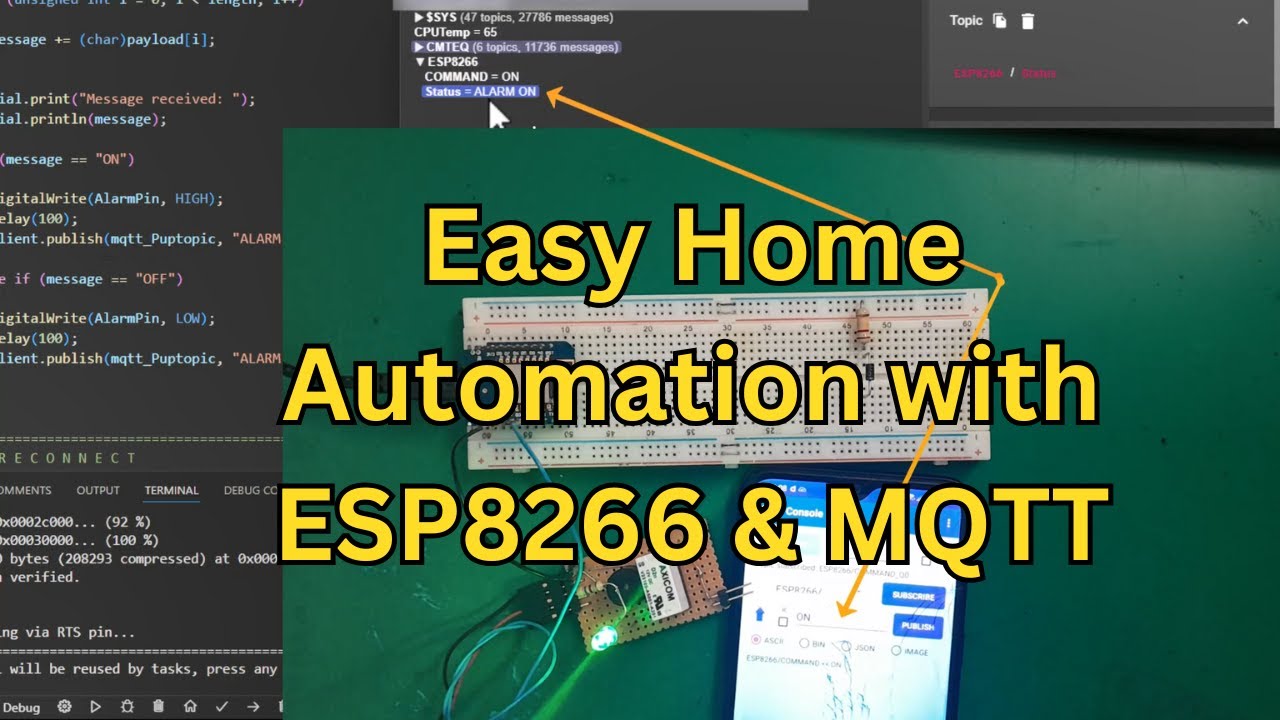 How to control a Buzzer & LED with ESP8266 over MQTT - YouTube