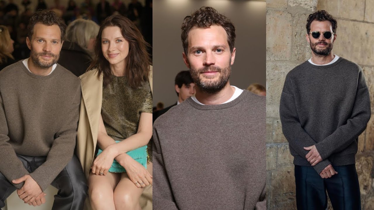 NEW!! JAMIE DORNAN at the Loewe autumn/winter fashion show in Paris 😍 ...