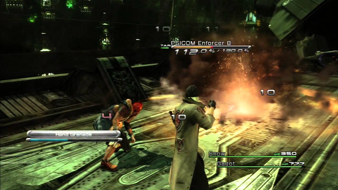Final Fantasy XIII - Any% Tutorial - Ch1 Fight 6 (PSICOM Enforcer x2 ...