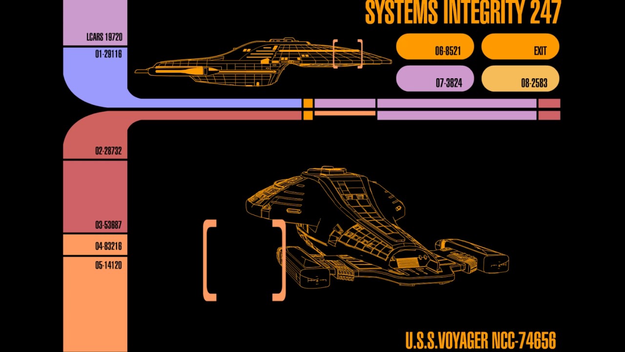 Star Trek LCARS - Voyager Systems Integrity - YouTube