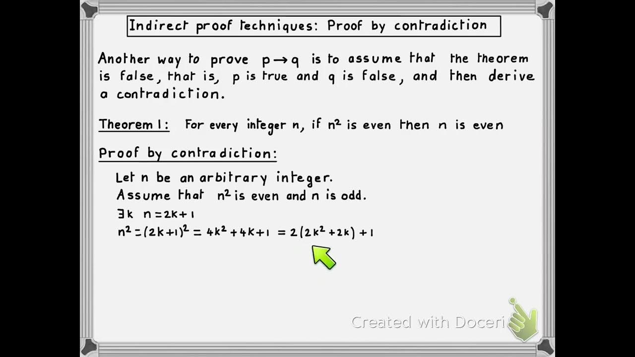Discrete Structures [Lecture 11 / Segment 3] - Intro to proofs - Part 10/17 - YouTube