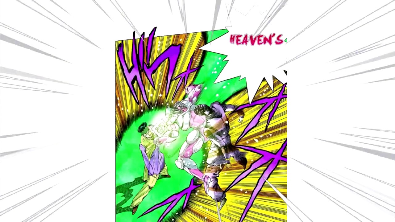 Josuke vs. Rohan - manga version with anime audio - YouTube