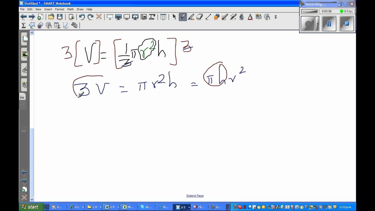 Making Subject Of A Formula V 1 3 Pi R 3h Both R And H YouTube