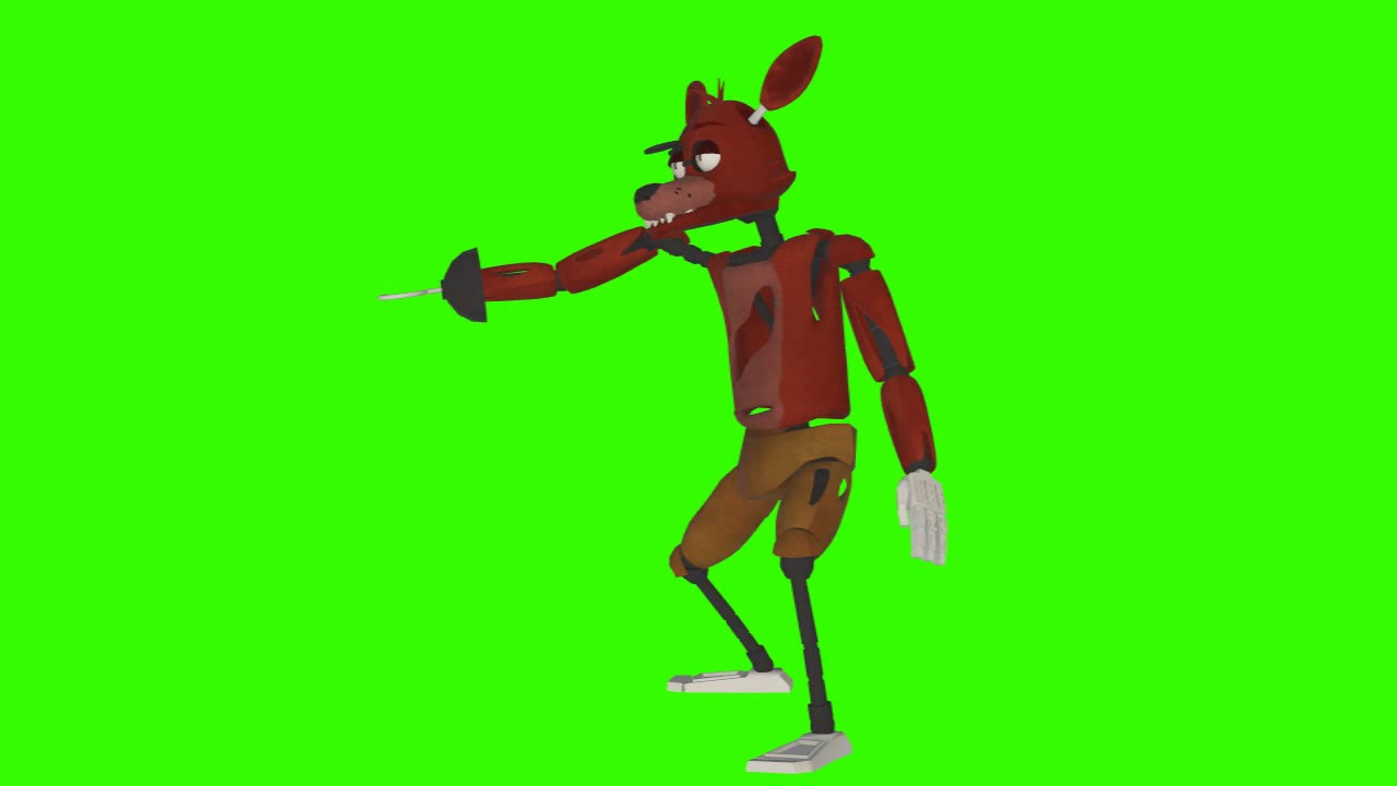 FOXY hook animated front Five Nights at Freddy's chroma - YouTube