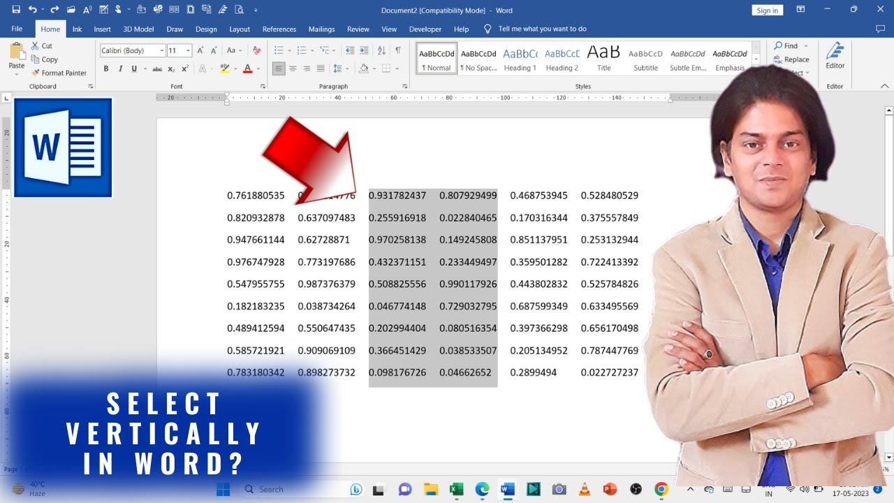 How To Select Vertically In Word word YouTube How To Select Vertically In Word word YouTube
