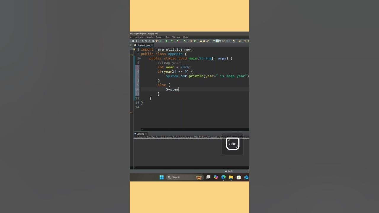Java program to find leap year #java #codingproblems #problemsolving # ...