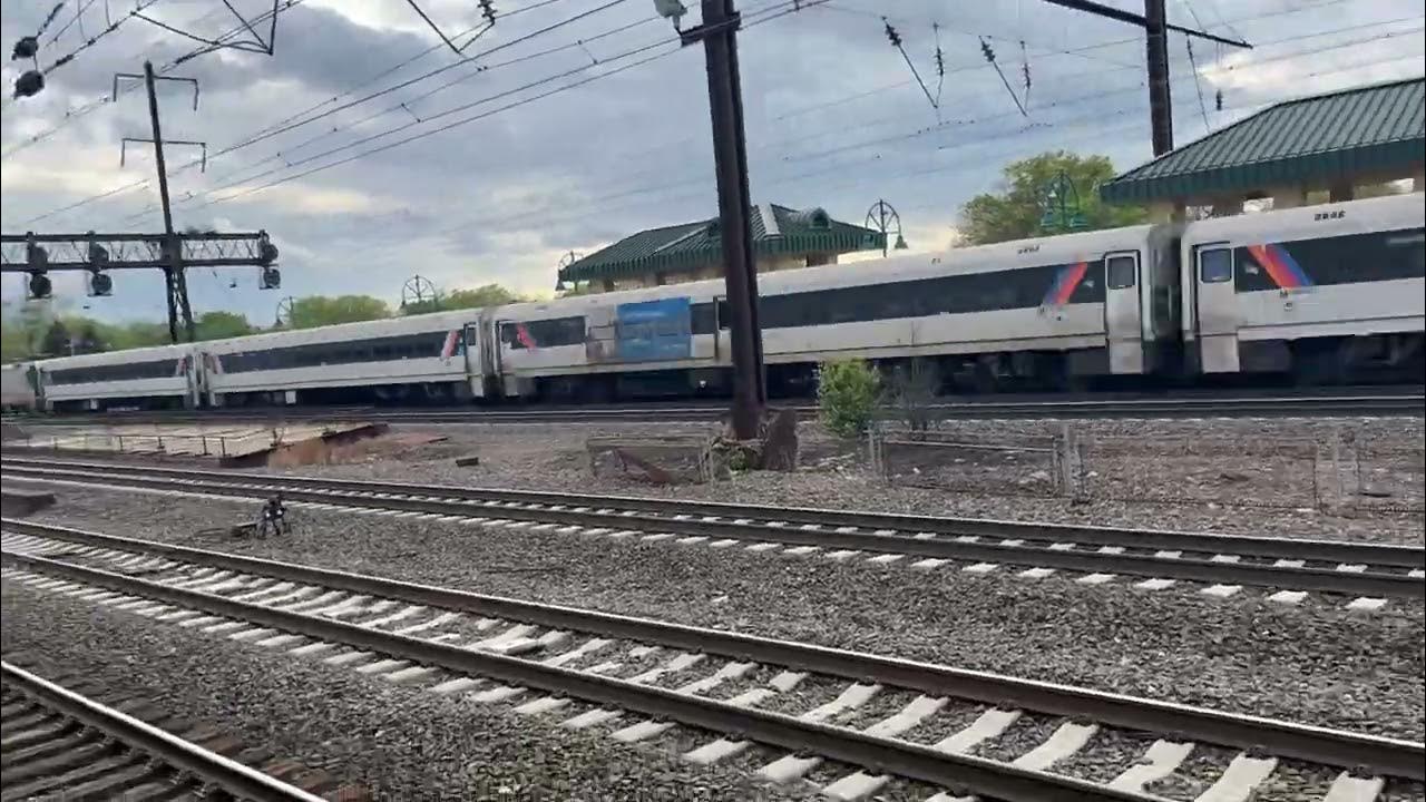 NJ Transit Northeast Corridor Semi Local Train #3867 Trenton (Timelaspe) departing Rahway w ...
