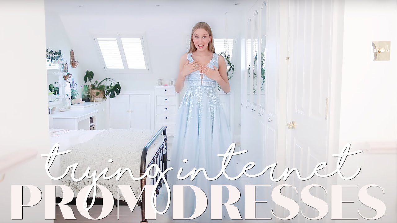 Trying affordable prom dresses from the internet! 😱 - YouTube