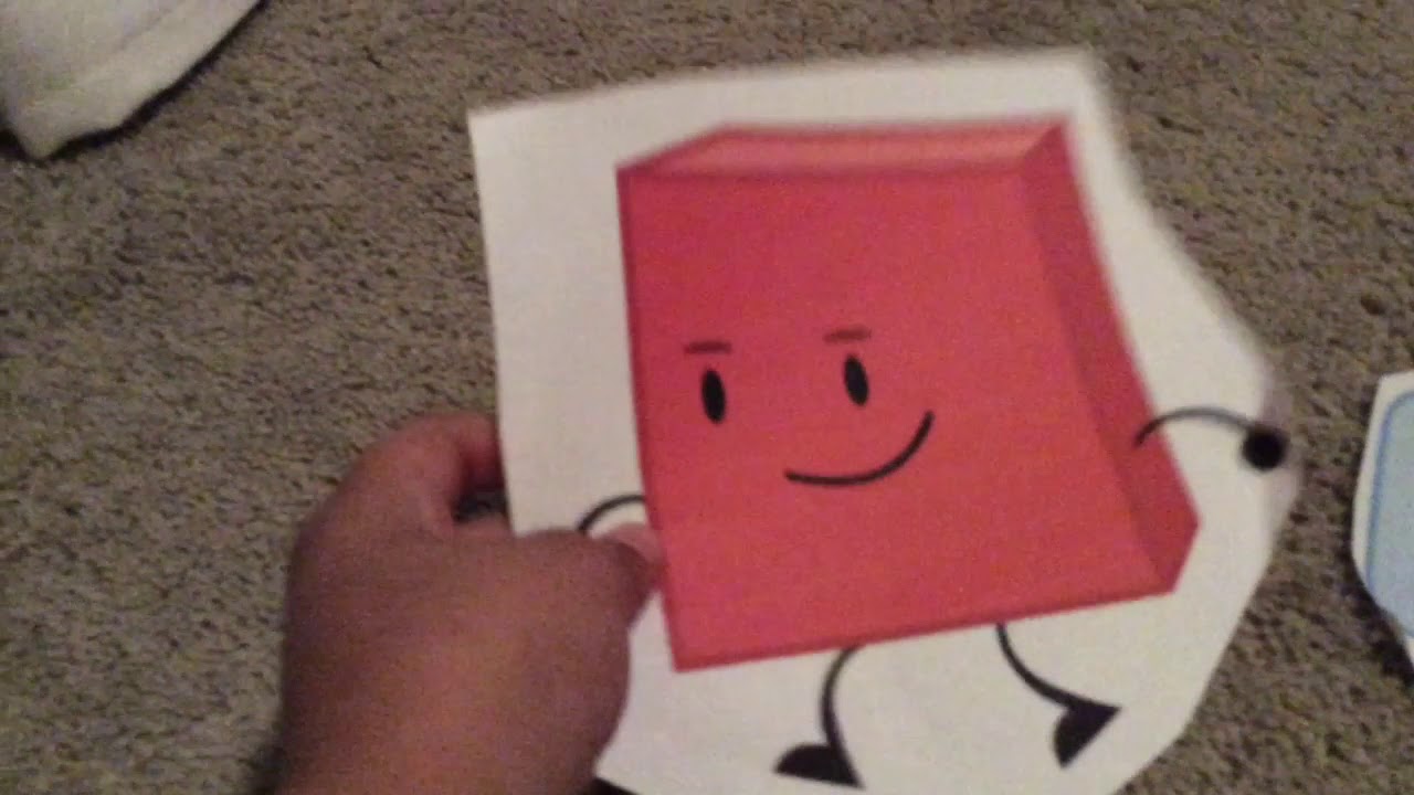 BFDI paper cutouts Episode 5 the big obstacle course - YouTube
