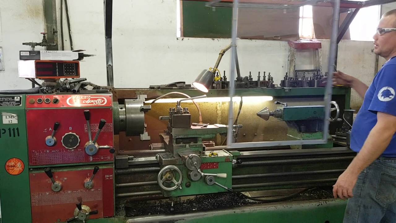 Conventional lathe safety guard. - YouTube