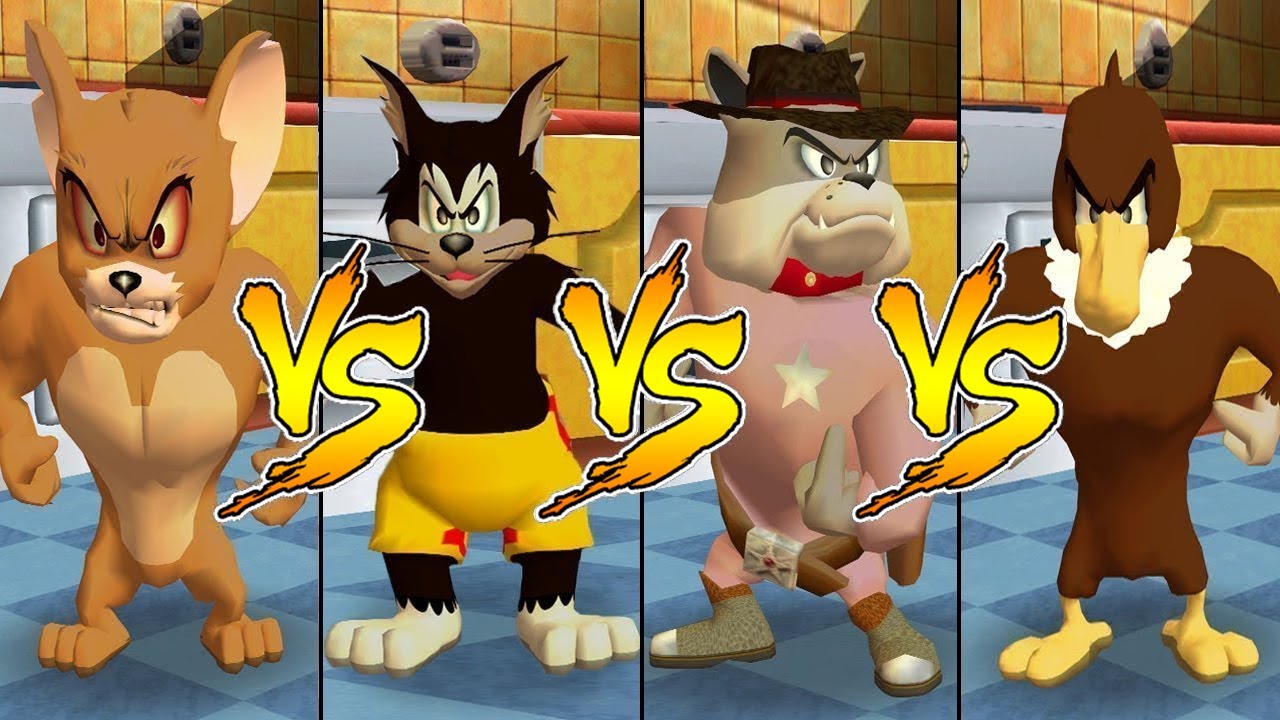 Tom and Jerry in War of the Whiskers Spike Vs Monster Jerry Vs Butch Vs ...