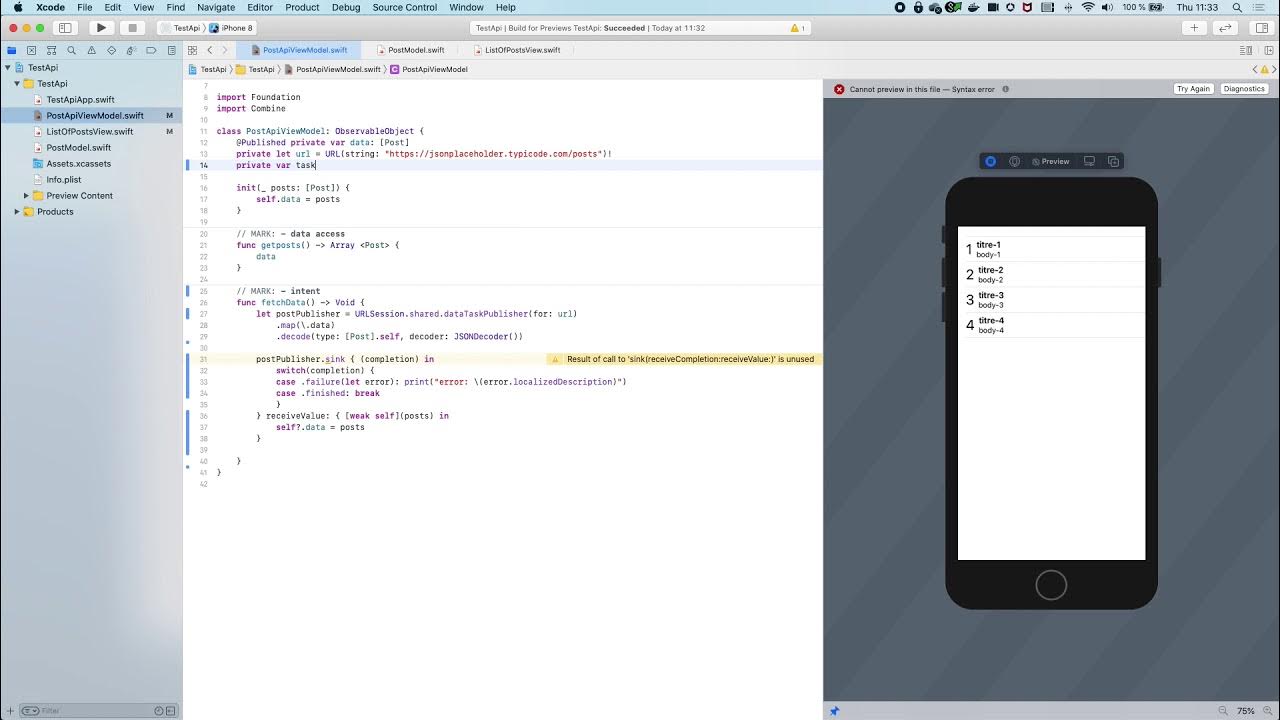 Appels API JSON/REST avec SwiftUI - YouTube