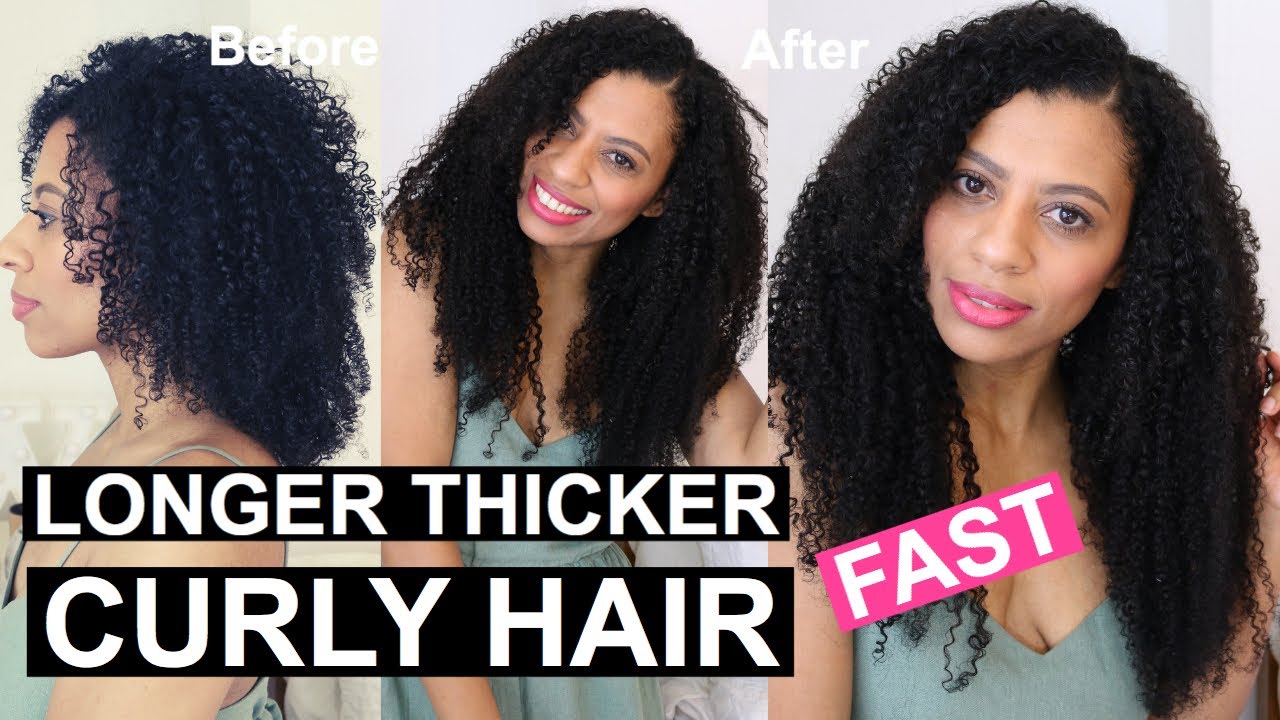 How to get longer, thicker 3c curly hair FAST - 10 minutes! | To All My ...