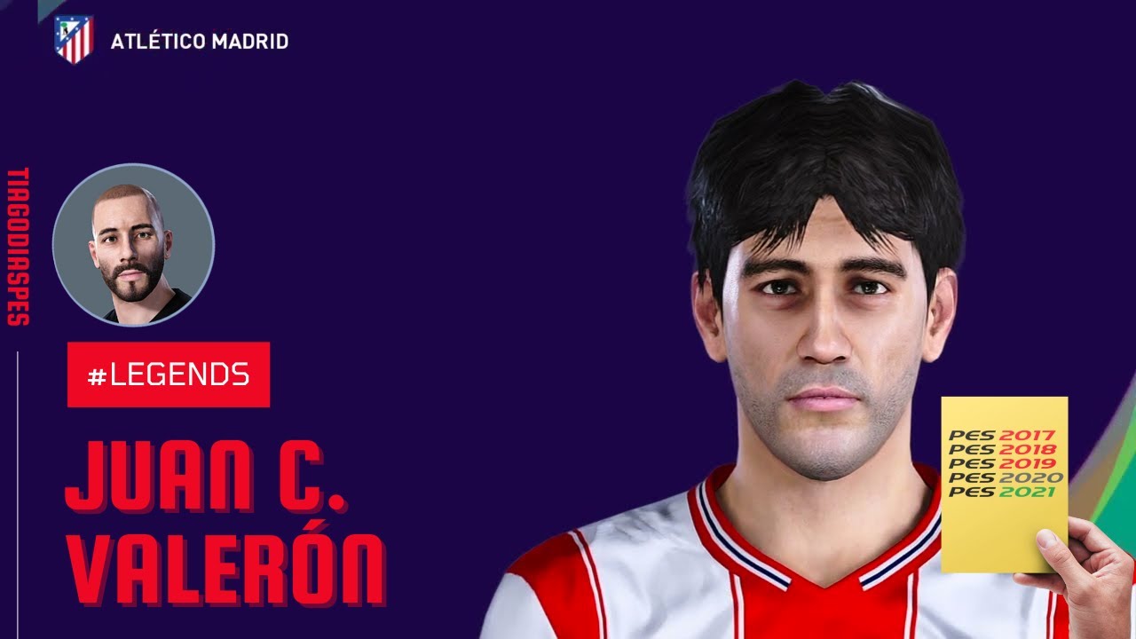 Juan Carlos Valerón @TiagoDiasPES (Atlético Madrid, RC Deportivo) Face ...