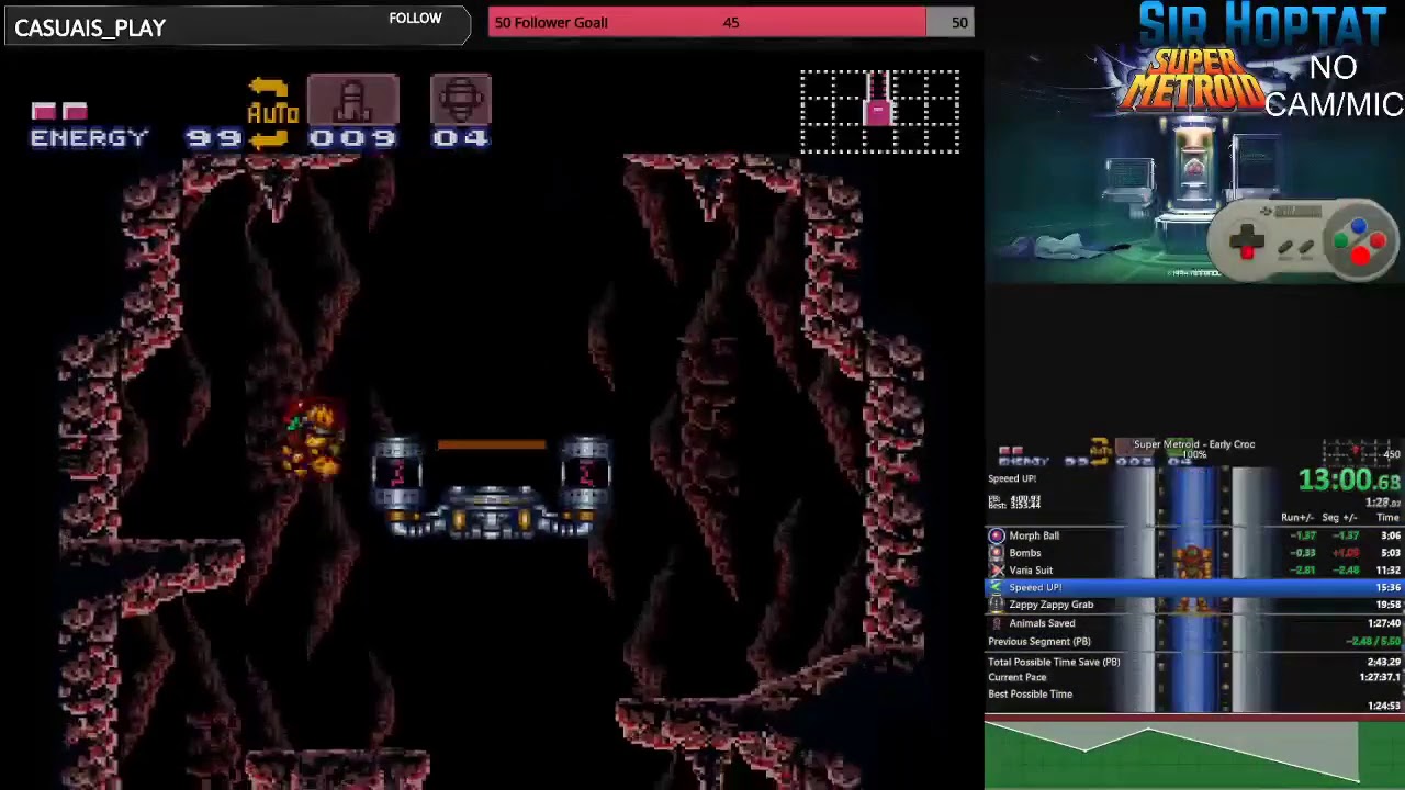 Super Metroid 100% (Early Croc) 1:27:38.20 (PB) - YouTube
