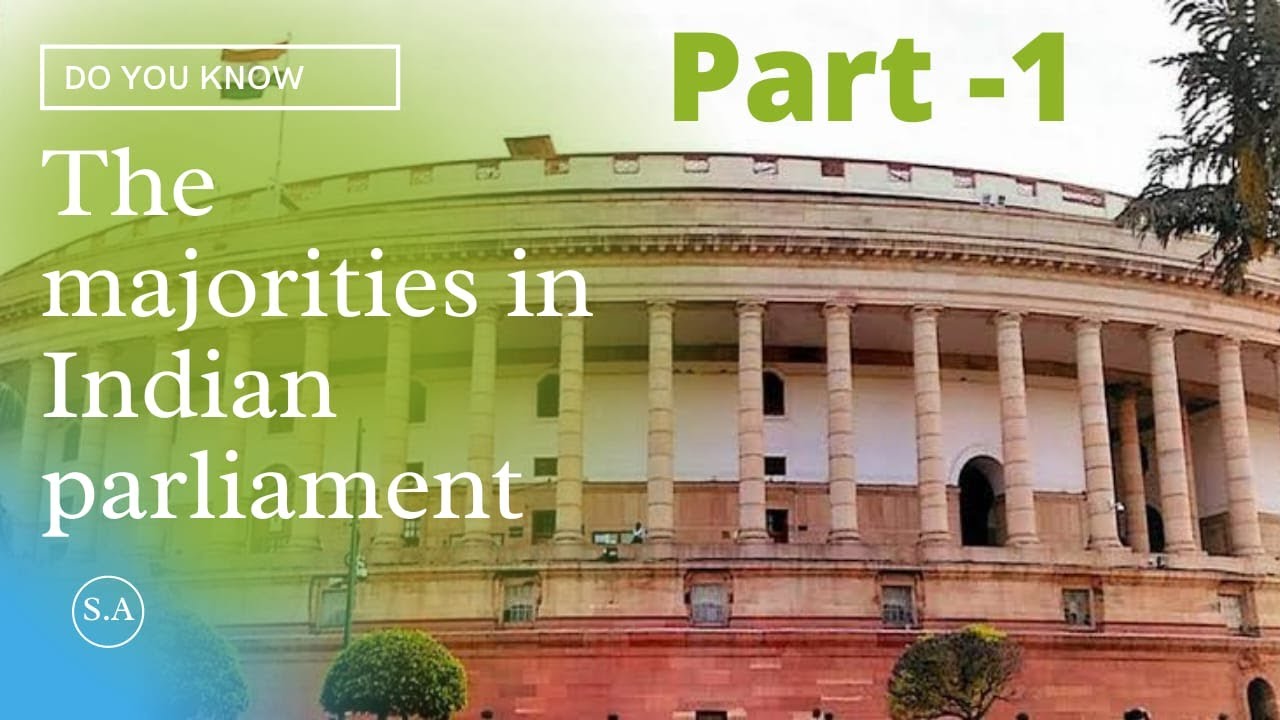 MAJORITIES in indian parliament-----part 1(simple,absolute and ...