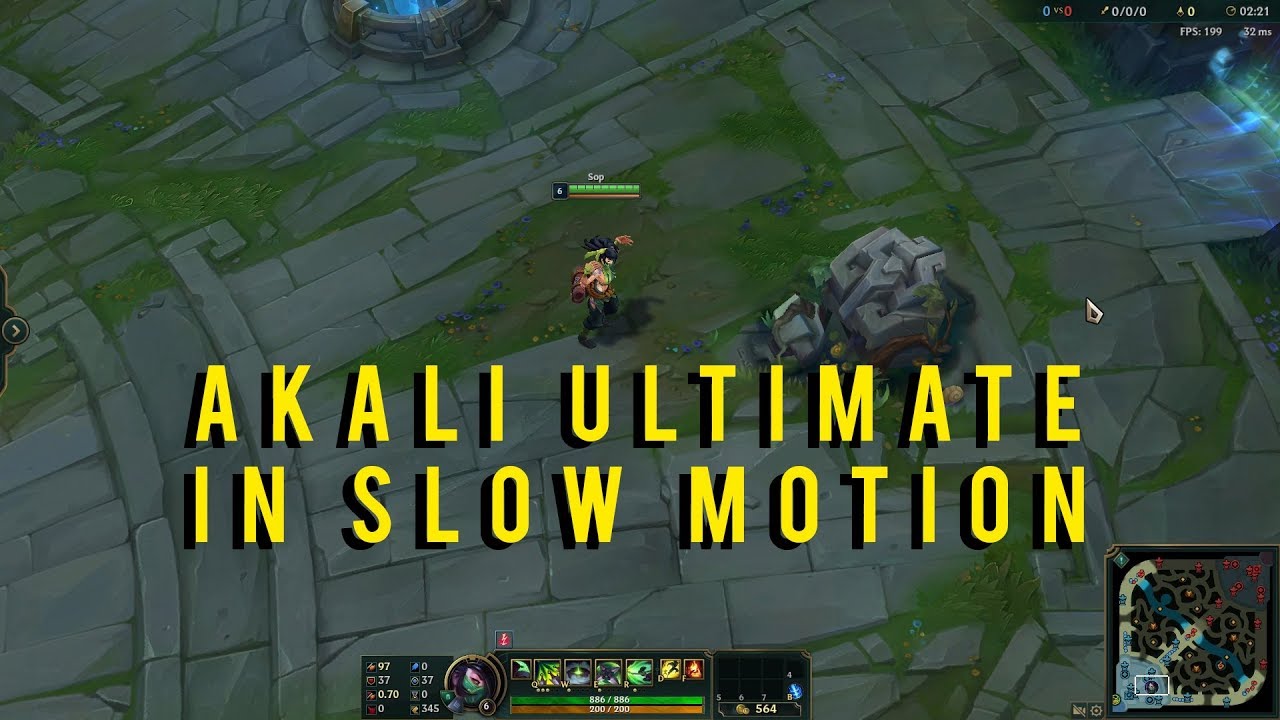 REWORKED AKALI ULTIMATE IN SLOW MOTION - YouTube