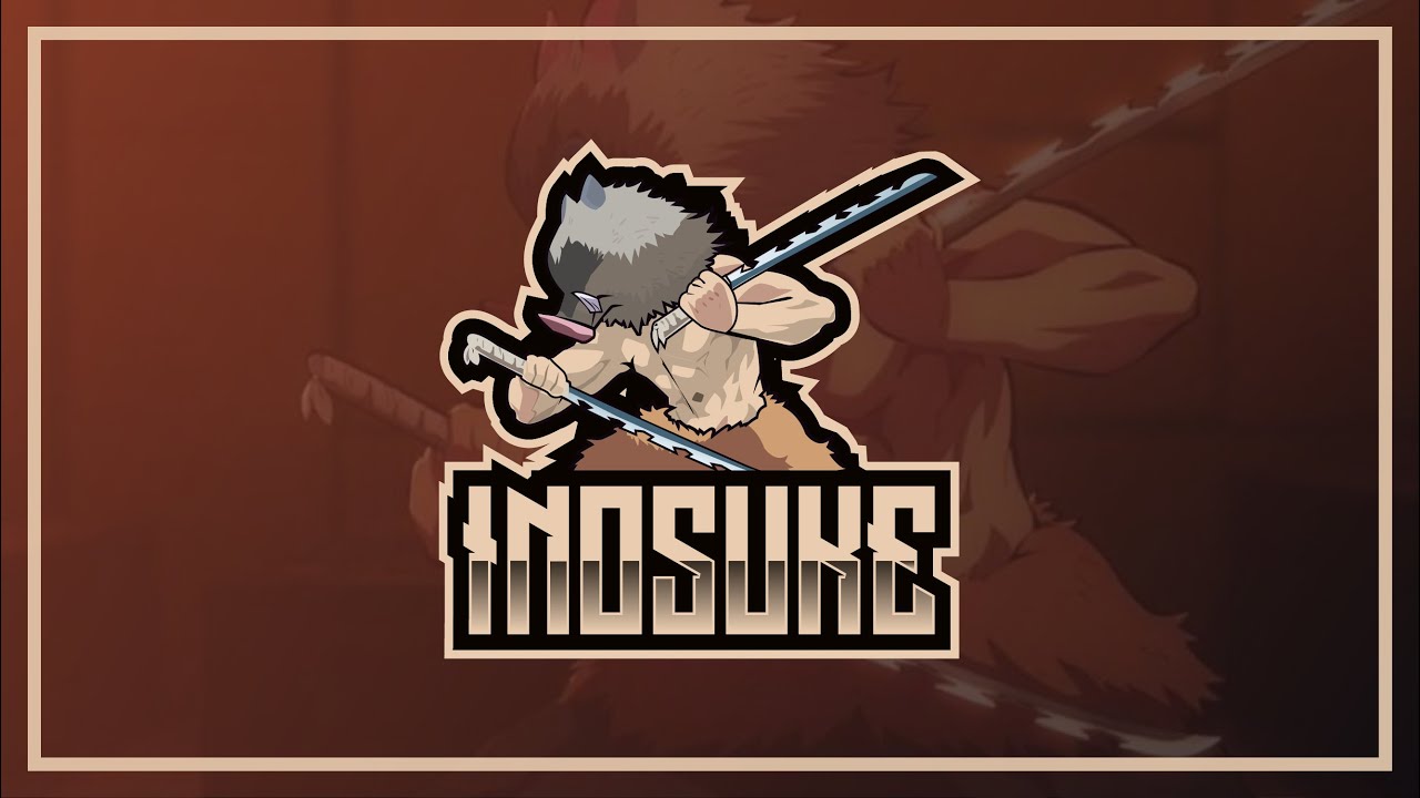 Inosuke Mascot eSport Logo design - Adobe Illustrator Speed Art - YouTube