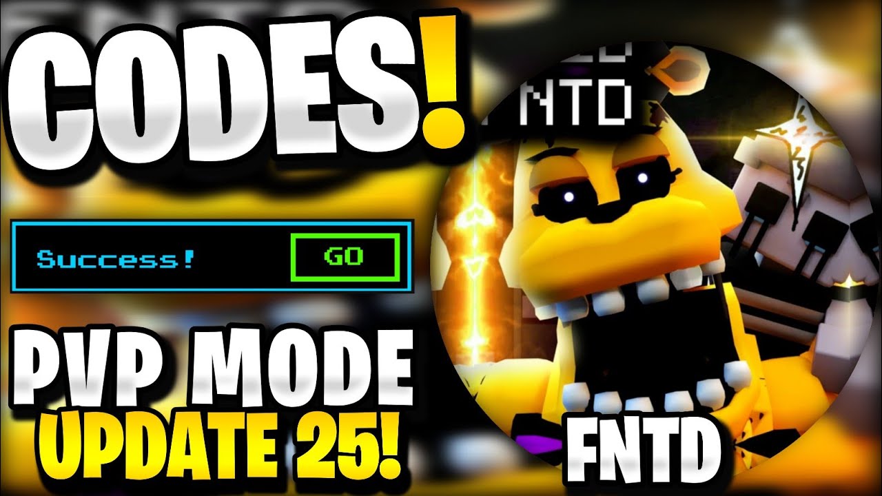 🤯*NEW* ALL WORKING PVP UPDATE 25 CODES FOR FNTD! ROBLOX FIVE NIGHTS TD ...