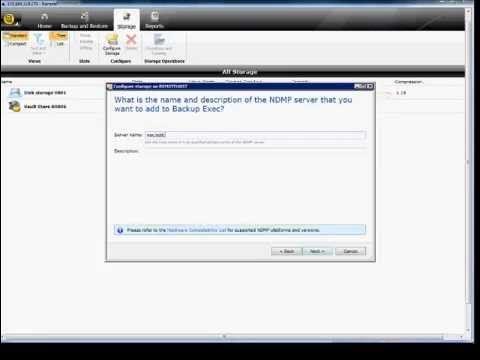 How to setup NDMP (Network Data Management Protocol) on Backup exec 2012 - YouTube