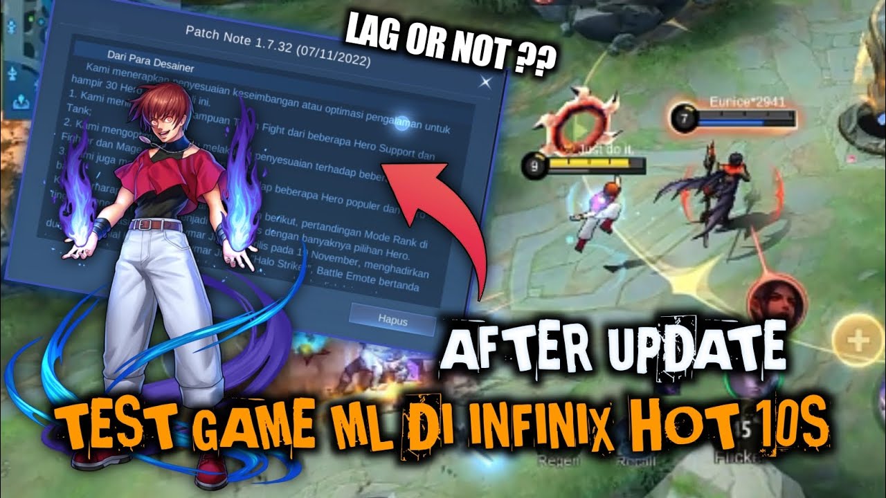Infinix Hot 10s test Mobile Legends‼️setelah update terbaru 2022 - YouTube