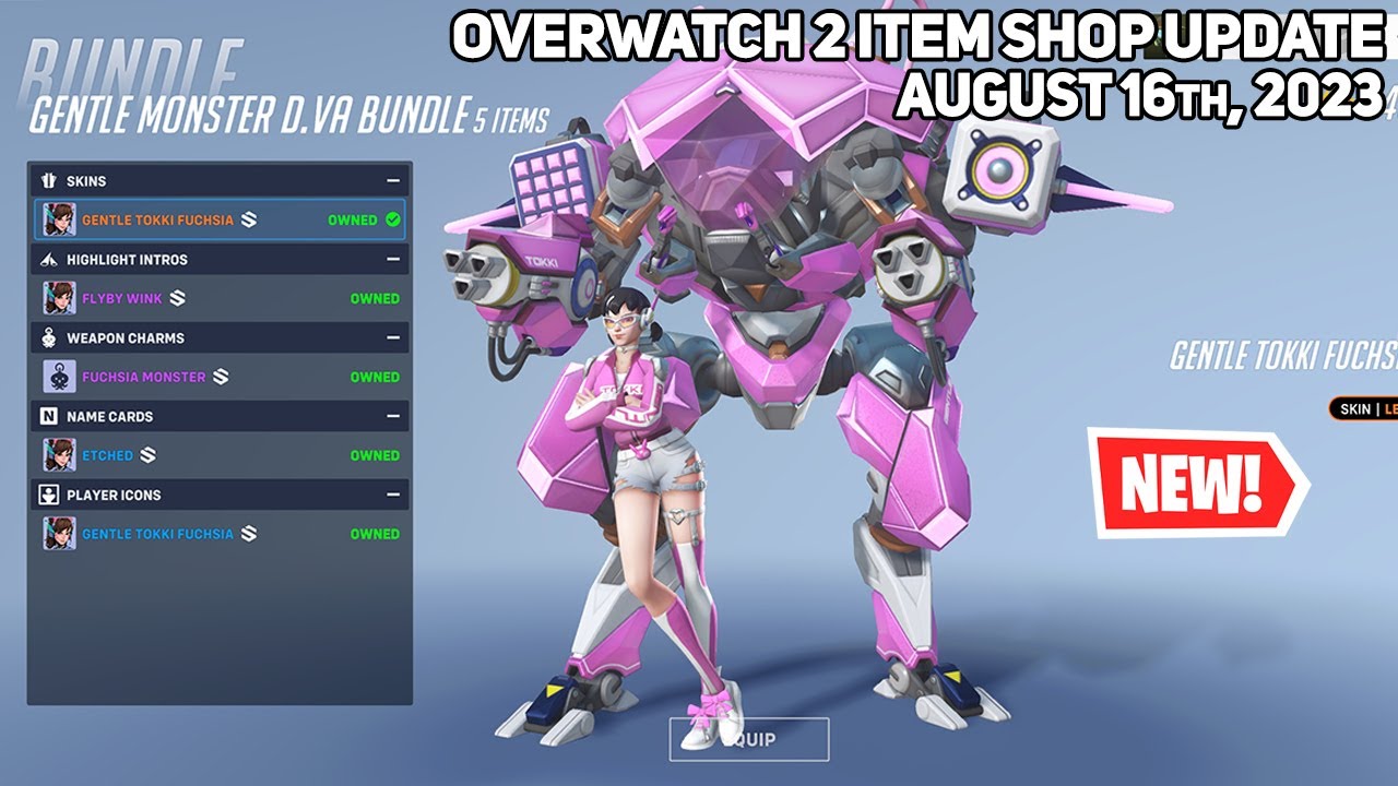 *NEW* GENTLE MONSTER D.VA BUNDLE! Overwatch 2 Item Shop Update [August ...