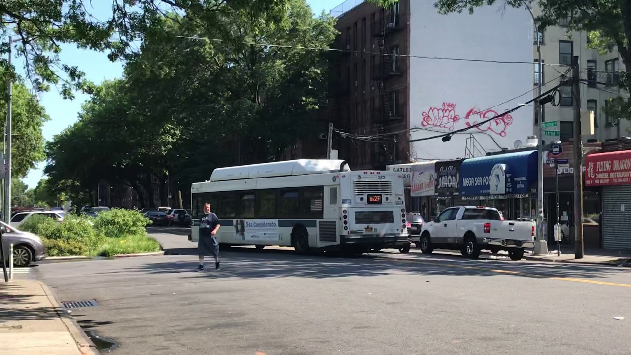 MTA NYC Bus: C40LF 312 On The Bx27 @ Morrison Avenue/Westchester Avenue ...