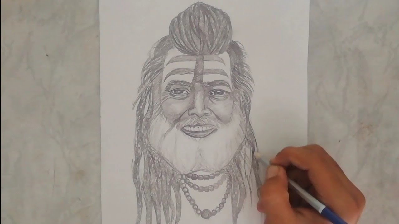 How to draw sadhu sketch without blending |sadhu timelapse drawing ...