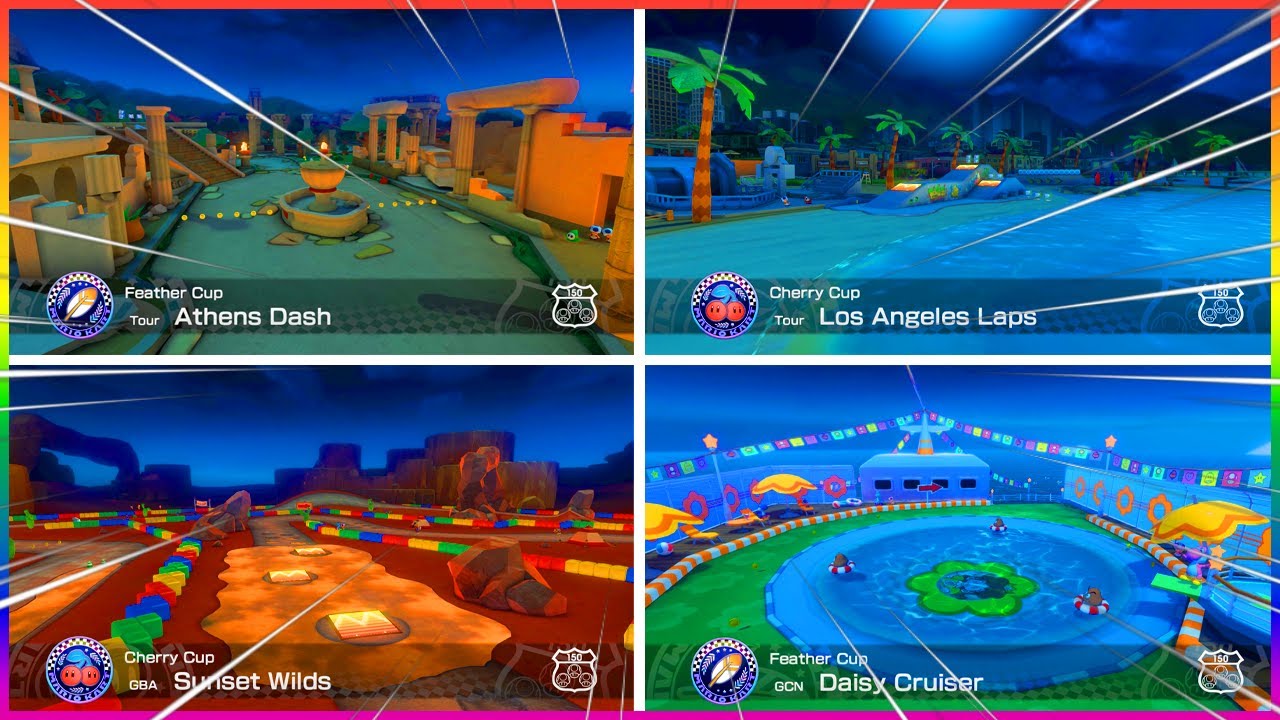 Mario Kart 8 Deluxe - All DLC Wave 5 Tracks BUT they are at night ...