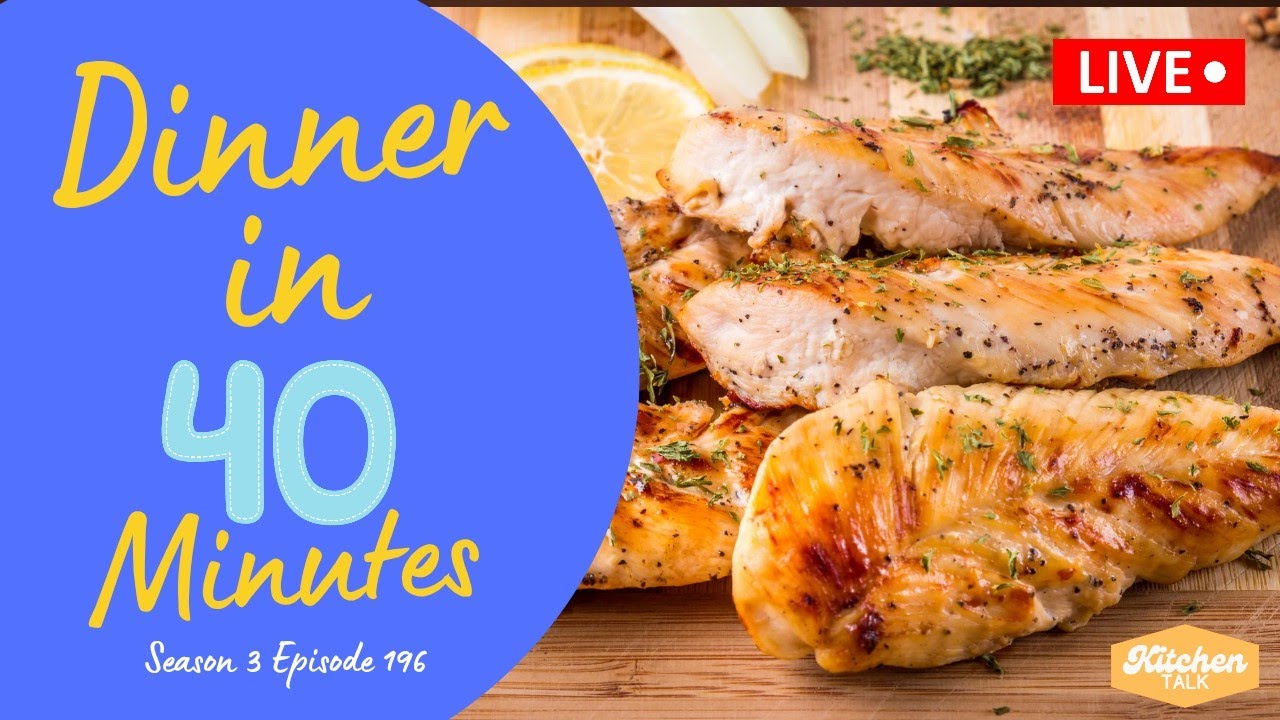 Dinner In 40 Minutes | Garlic Herb Chicken, White Rice, & Vegetable ...