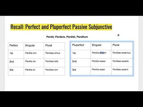Perfect and Pluperfect Passive Subjunctive Formation - YouTube