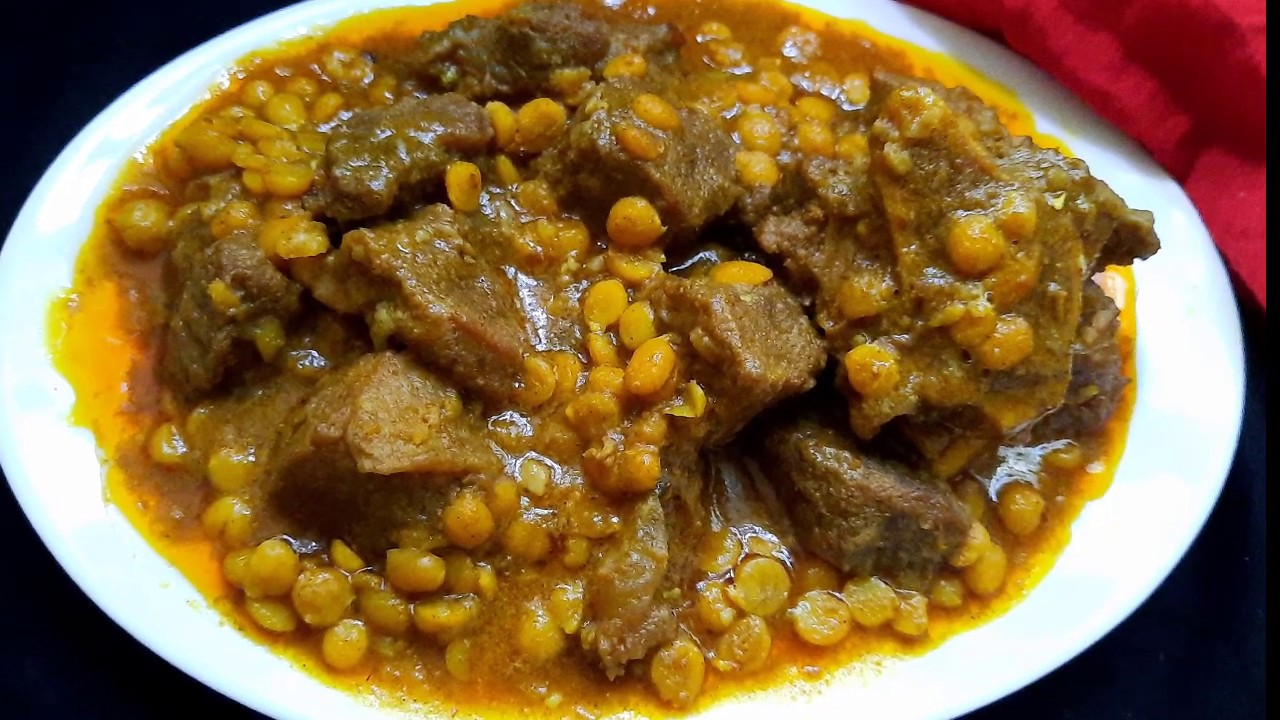 ছোলা বুটের ডাল দিয়ে মাংস | Bangladeshi Booter Dal Mangsho | Chana Dal ...
