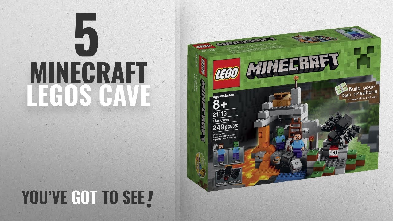 Top 10 Minecraft Legos Cave [2018]: LEGO Minecraft The Cave 21113 - YouTube