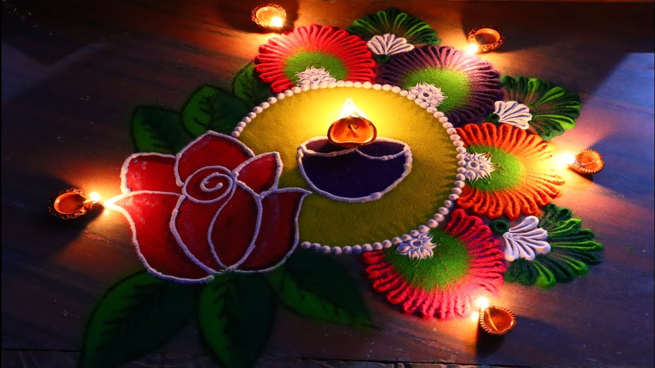 bhaubij rangoli | diwali special rangoli | दिवाळी रांगोळी - YouTube