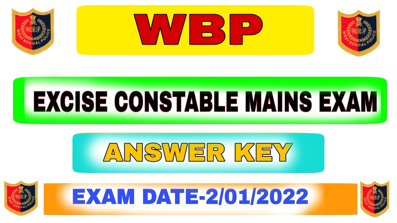 WBP excise constable Mains exam answer key।। - YouTube