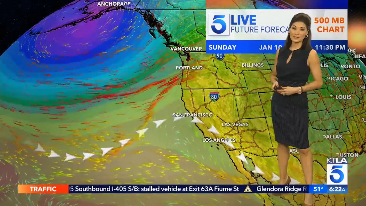 Liberte Chan KTLA Weather Hot Chest Tight Black Dress Jan 09, 2020 ...