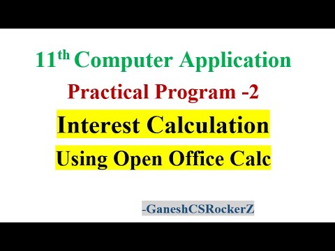 11th STD computer Application || Practical program 2 || Interest Calculation - Open Office Calc ...