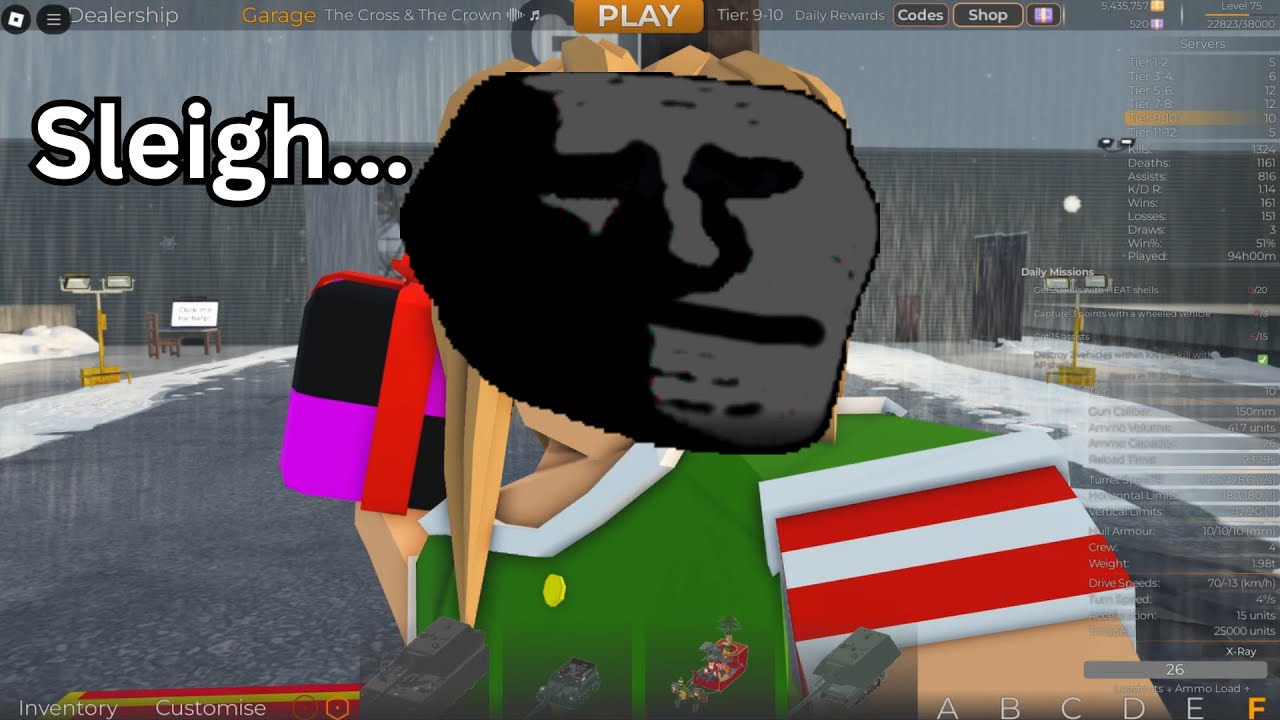 Sleigh is pain (Roblox Cursed Tank Simulator) - YouTube
