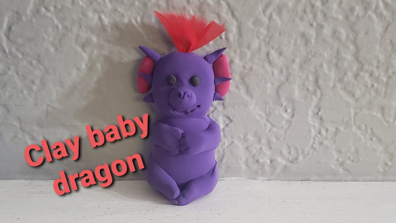 Making clay baby dragon - YouTube