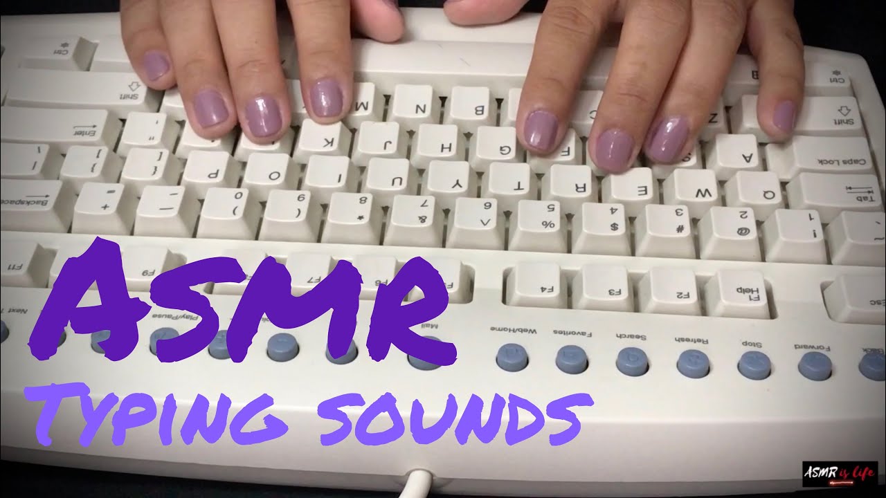 Typing sounds on classic Microsoft wired keyboard | ASMR is life | No talking - YouTube