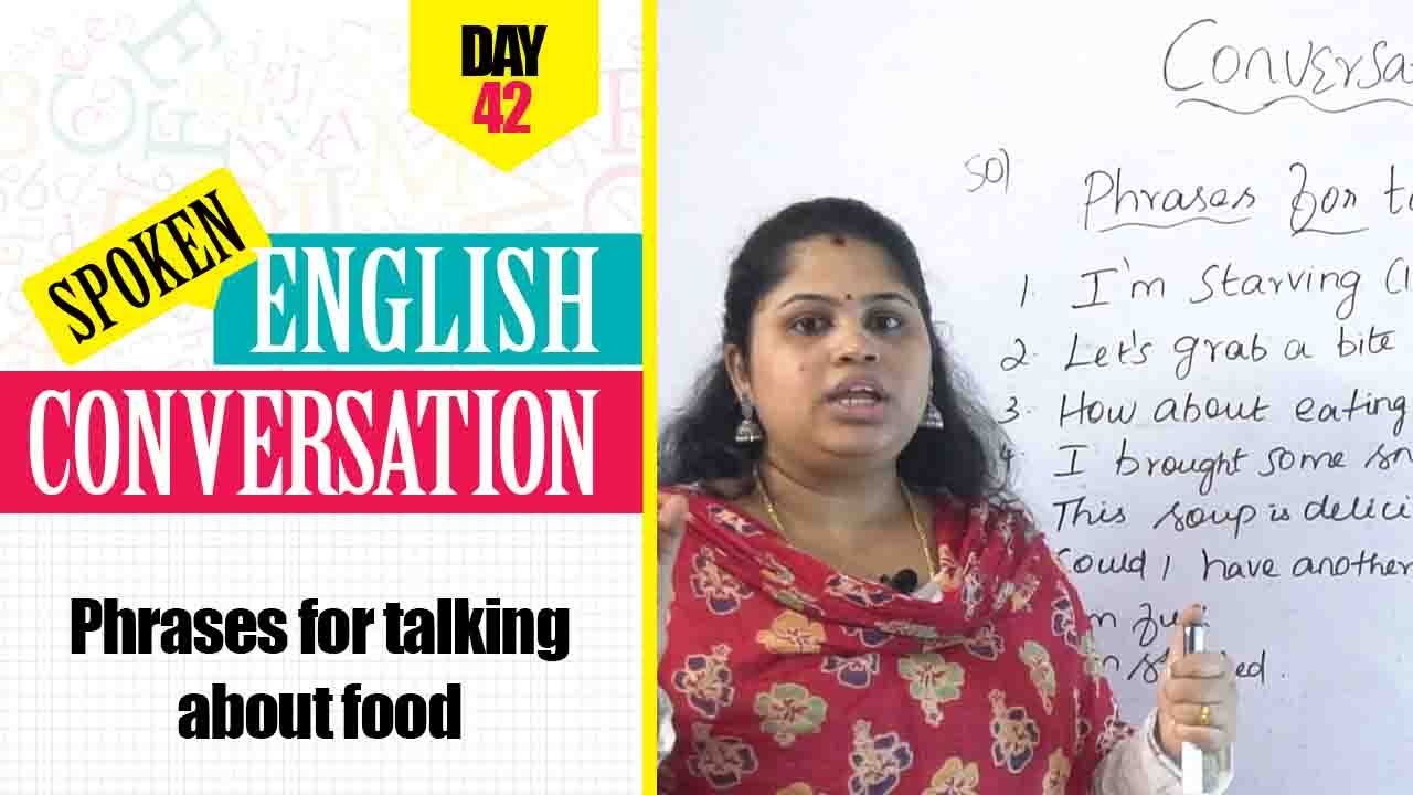 English Conversation | Phrases for talking about food | Conversation in ...