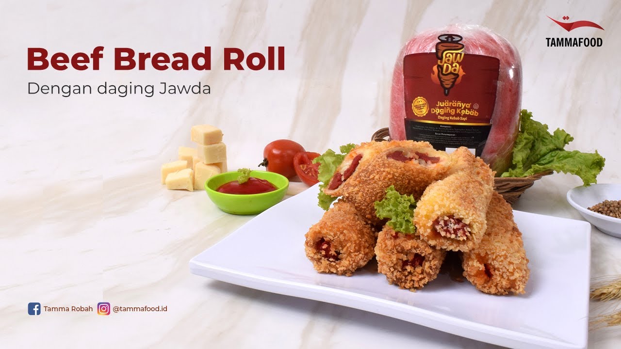 Kreasi Resep Beef Bread Roll Daging Jawda - YouTube