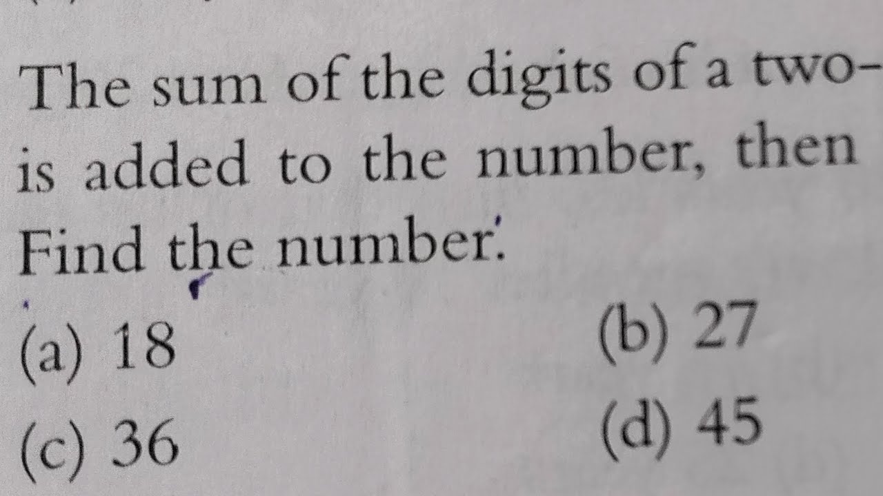 how to find the number if 45 is added to reverse it's digits|| maths ...