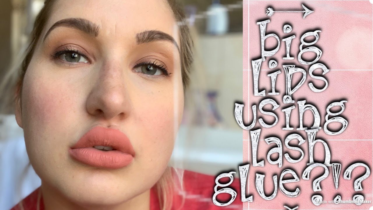 Big Lip Trend | Eyelash Glue?!? - YouTube