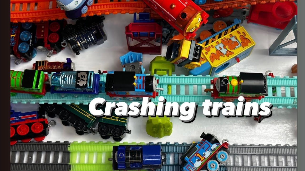 Crashing Thomas and friends! All engines go!Trackmaster and push along ...