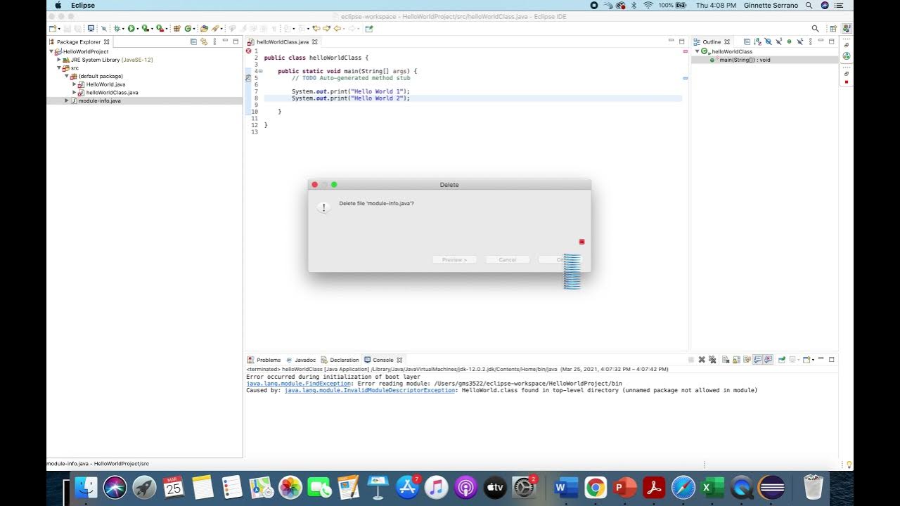 Creating your First Java program - YouTube