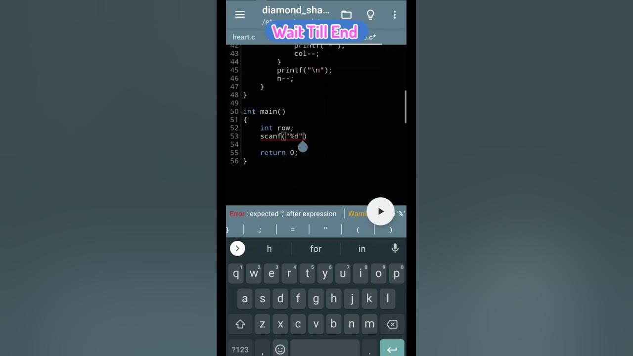 Diamond Star Pattern In C Language C Language Coding Status Cprogramming Python